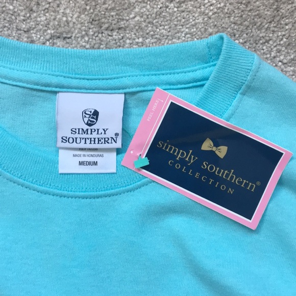 Simply Southern | Tops | Nwt Simply Southern Blue Tshirt Size Medium ...